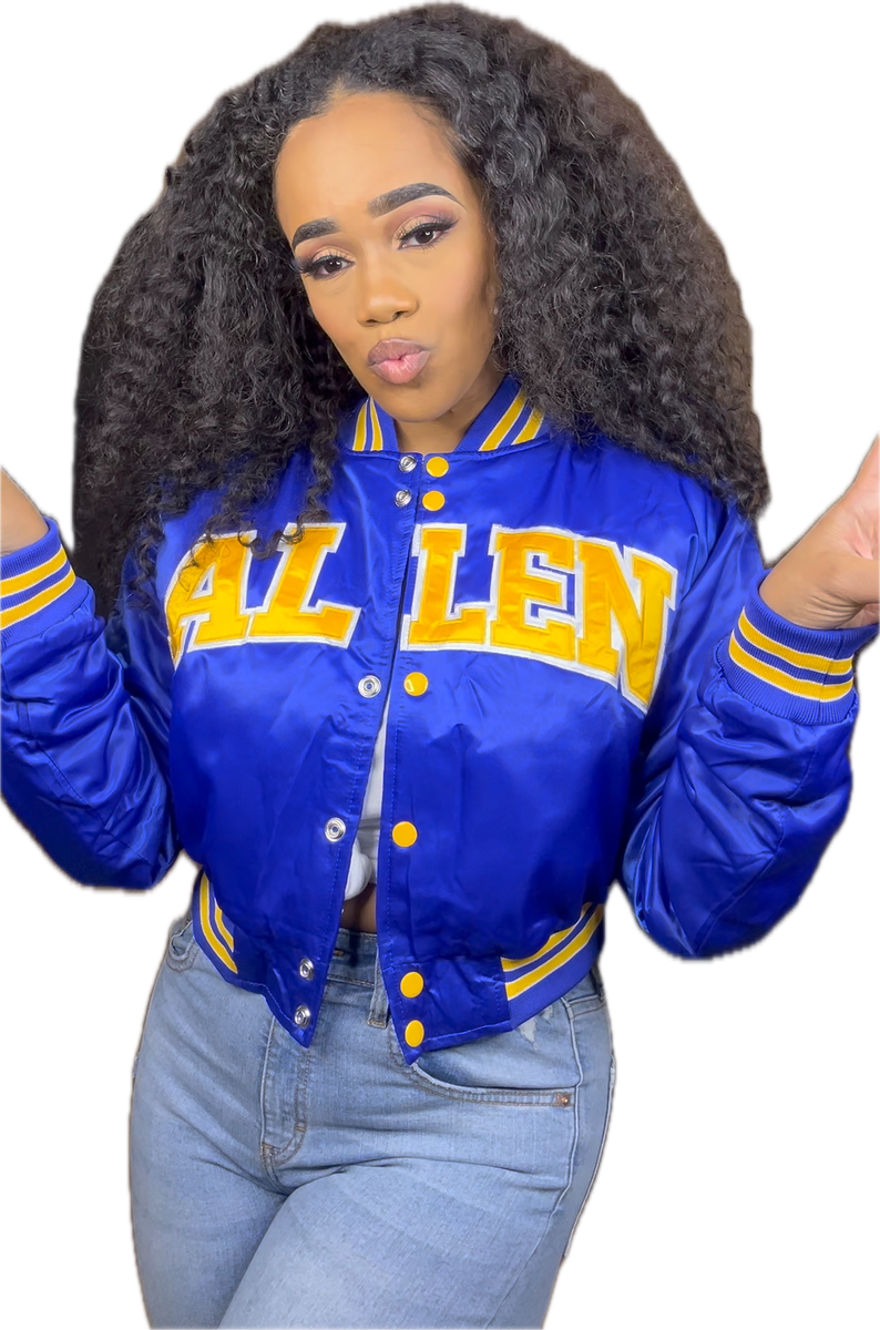 Crop Allen University Bomber Jacket – Donecia’s Crafts